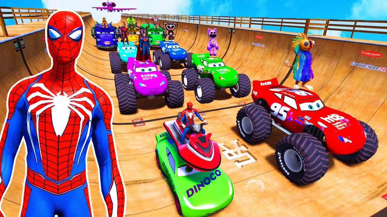 Spider-Man Build Their Own Race Tracks in GTA V! The Most Epic New ...