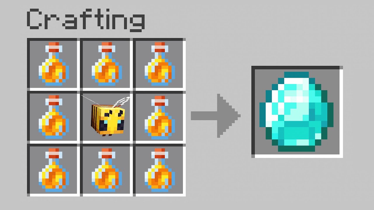 Minecraft but Bees = Diamonds - YouTube