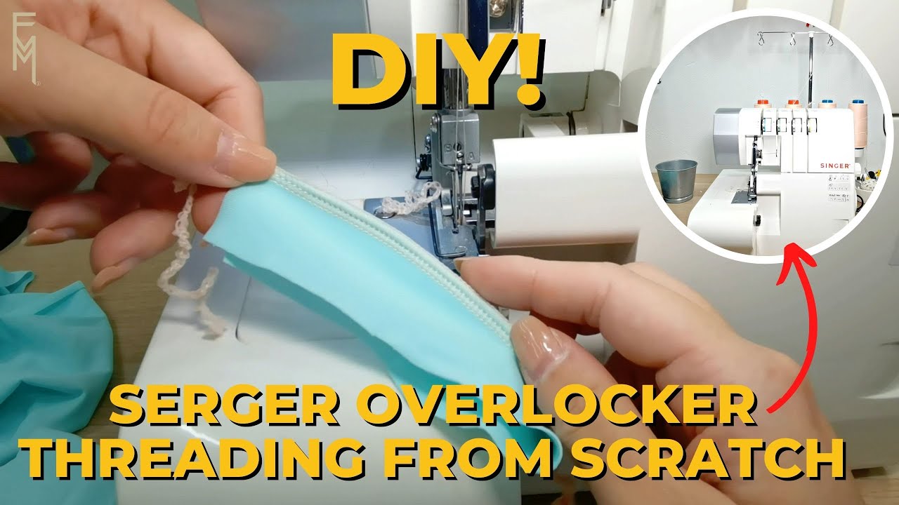 DIY! STEP BY STEP SERGER OVERLOCKER THREADING FROM SCRATCH - YouTube