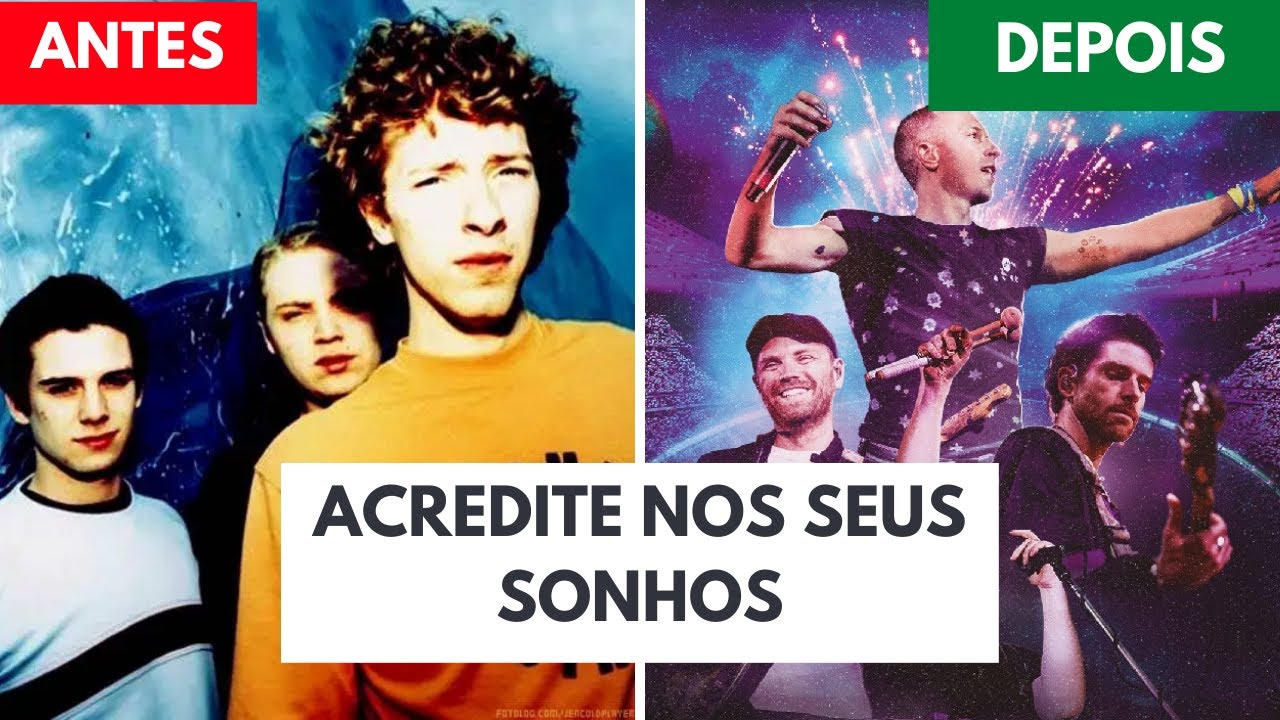O Sucesso do Coldplay Antes e Depois #motivacional #sucesso #coldplay # ...