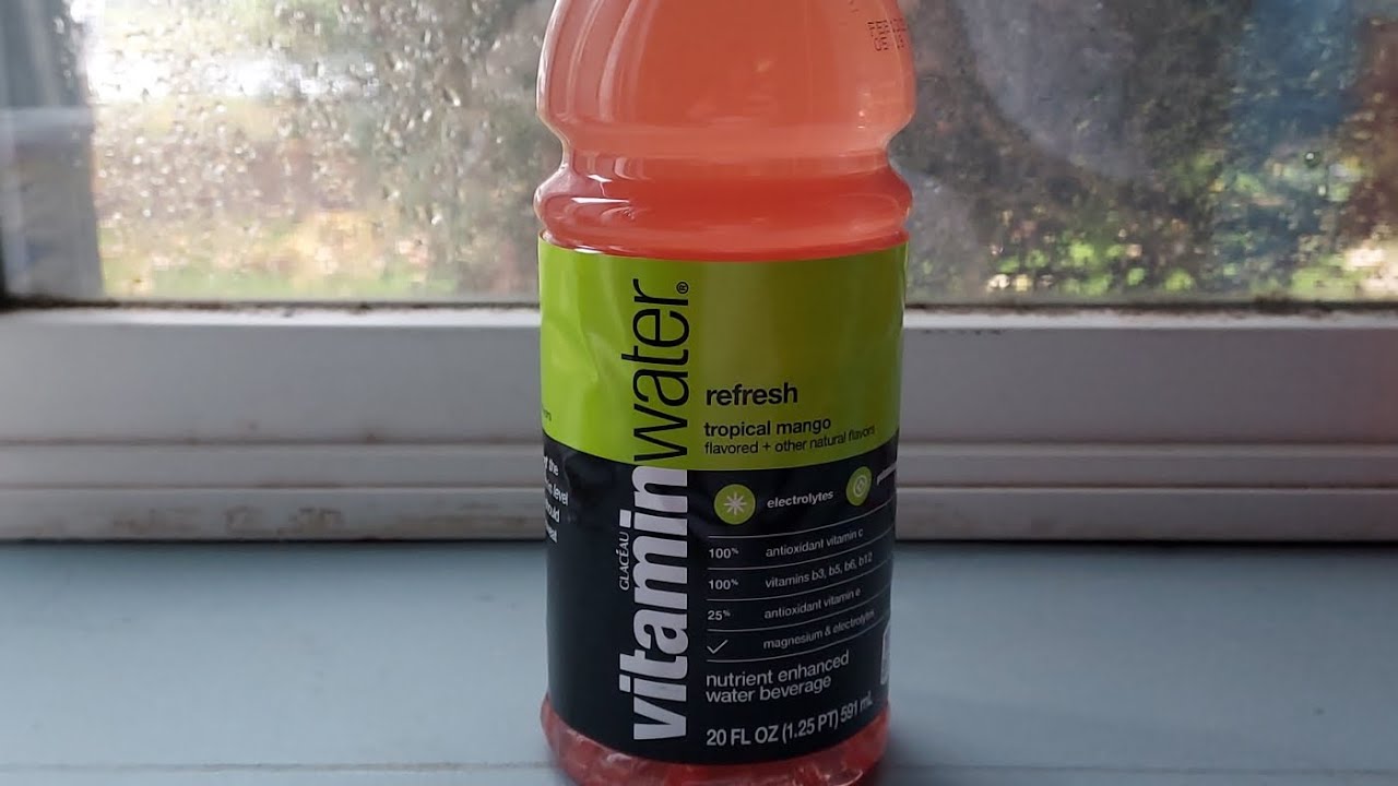 VITAMINWATER Refresh Tropical Mango Sip N Review - YouTube
