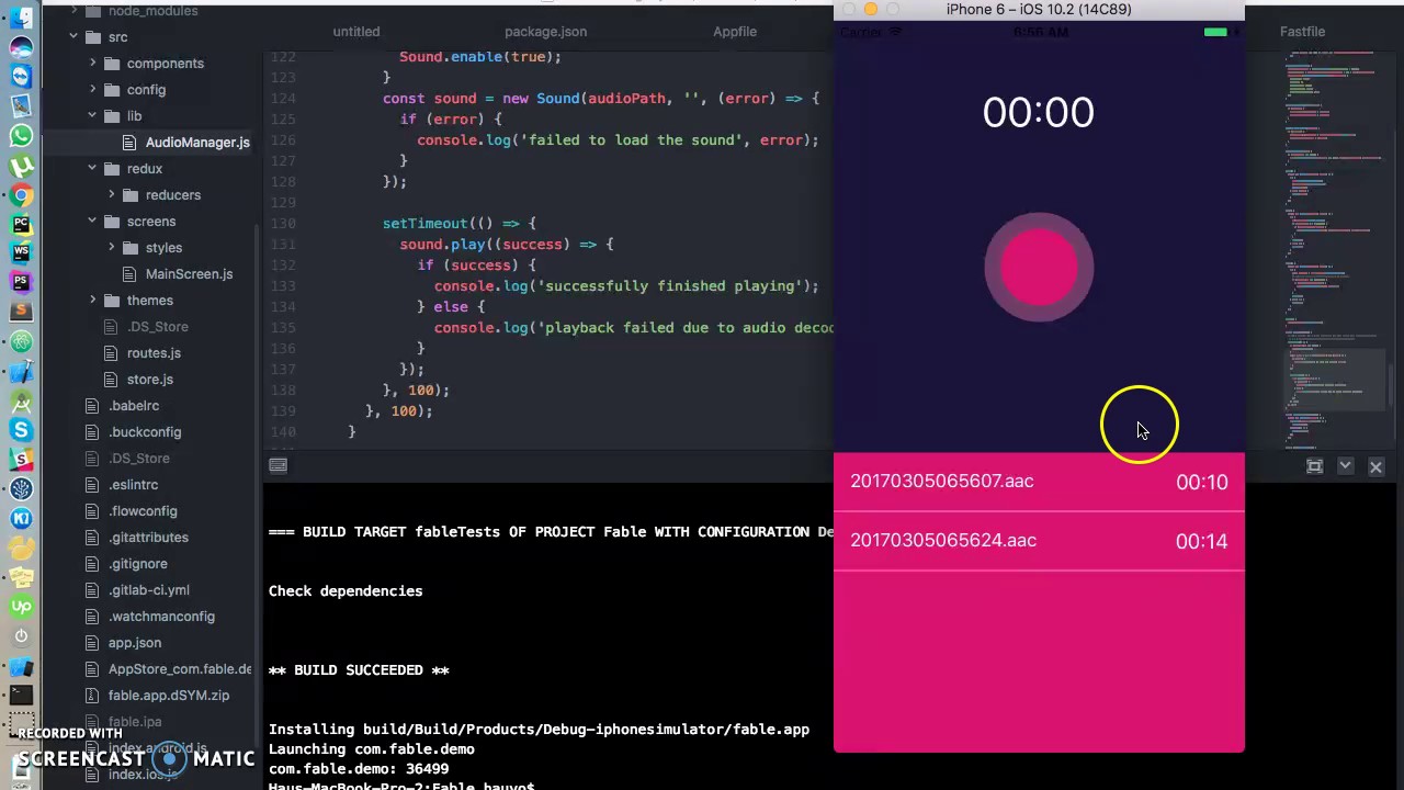 React Native Sample Audio Recorder Youtube
