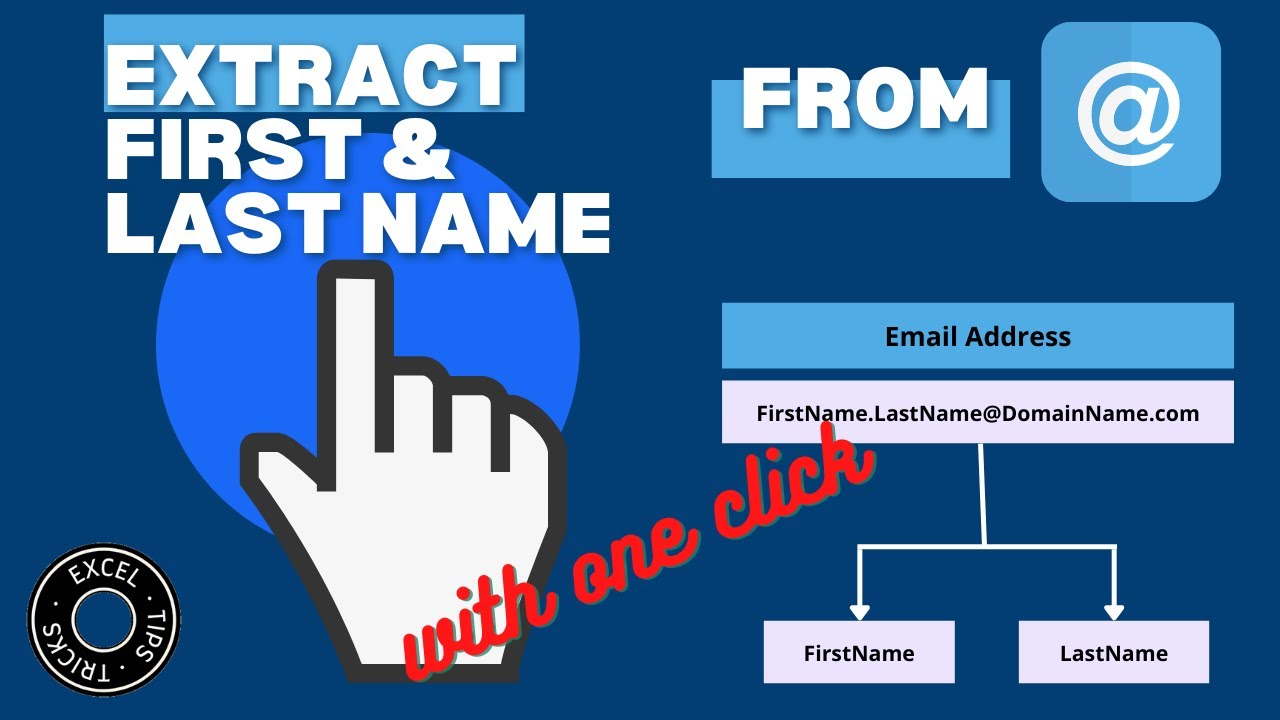 Extract First Name And Second Name From Email With One Click YouTube Extract First Name And Second Name From Email With One Click YouTube