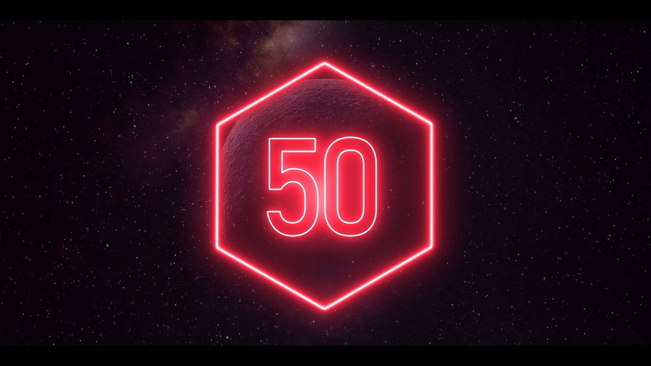 Red neon sota timer 50 seconds (сountdown) - YouTube