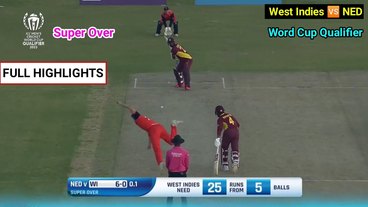 WI vs NED Super Over Highlights, West Indies vs Netherlands World Cup ...