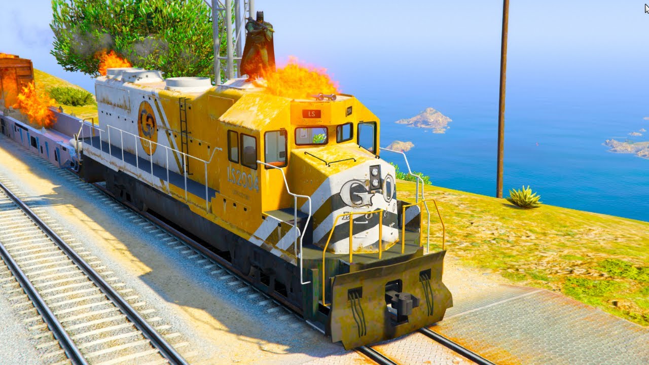 GTA 5 BATMAN VS Train || Can BATMAN Stop The Train in Gta 5 ( Batman vs ...