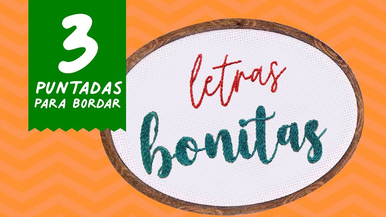 🧵 Cómo BORDAR LETRAS a Mano para Principiantes 🧵 PASO a PASO - YouTube