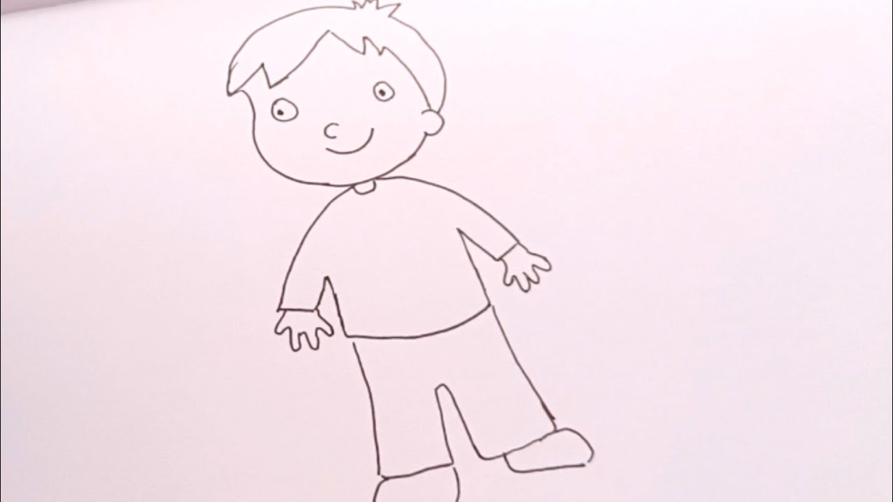 How to draw a boy child//simple drawing//Boy drawing - YouTube
