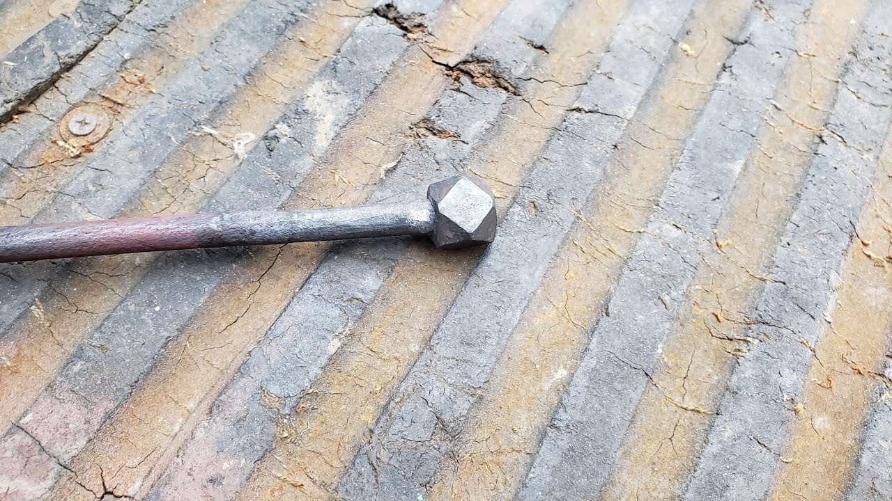 How To forge a blacksmith diamond (small for finial). video 1 - YouTube