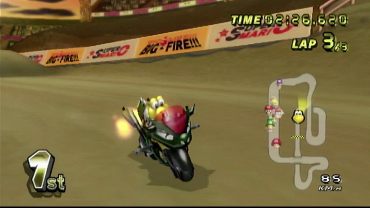 Koopa Troopa driving on Flame Runner | Mario Kart Wii - YouTube