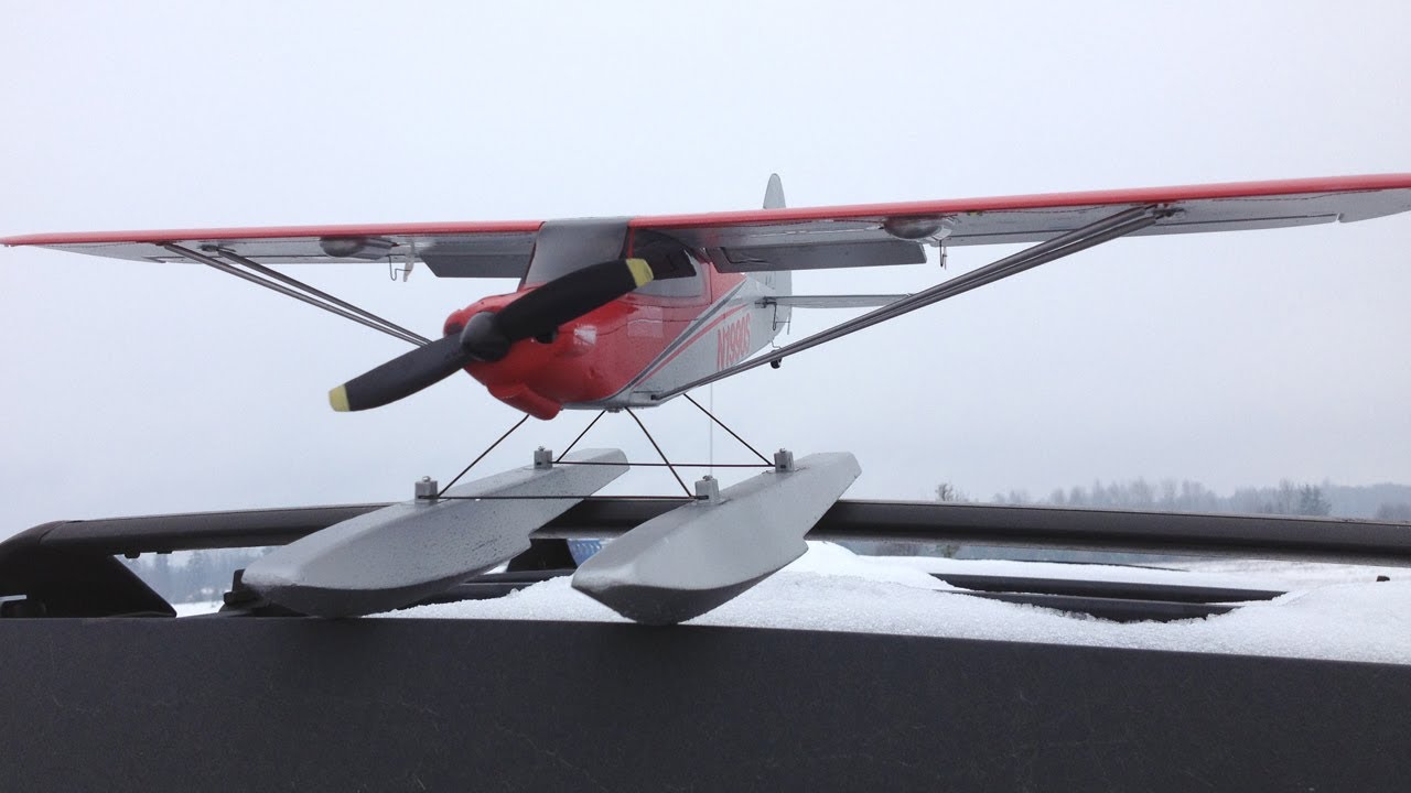 E-Flite UMX Carbon Cub SS BNF RC Plane with AS3X Technology Taking Off and Landing on Floats in ...