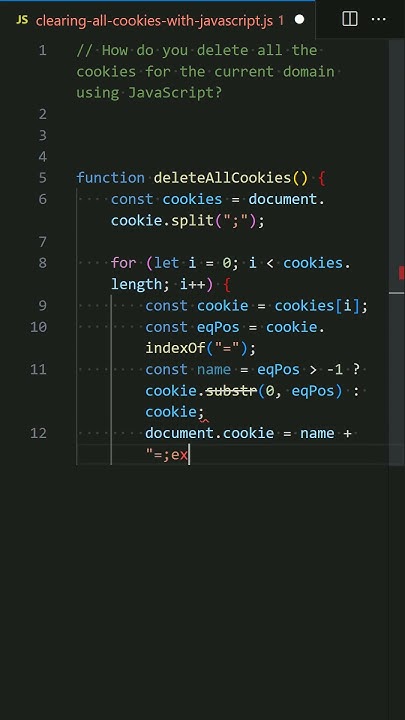 Clearing all cookies with JavaScript - YouTube