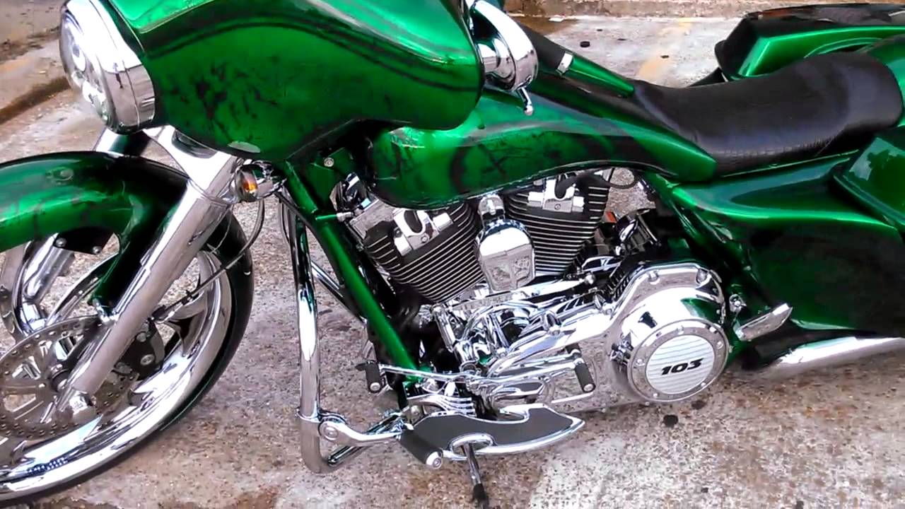 2012 HARLEY MONEY GREEN WIT 26" WHEEL - YouTube