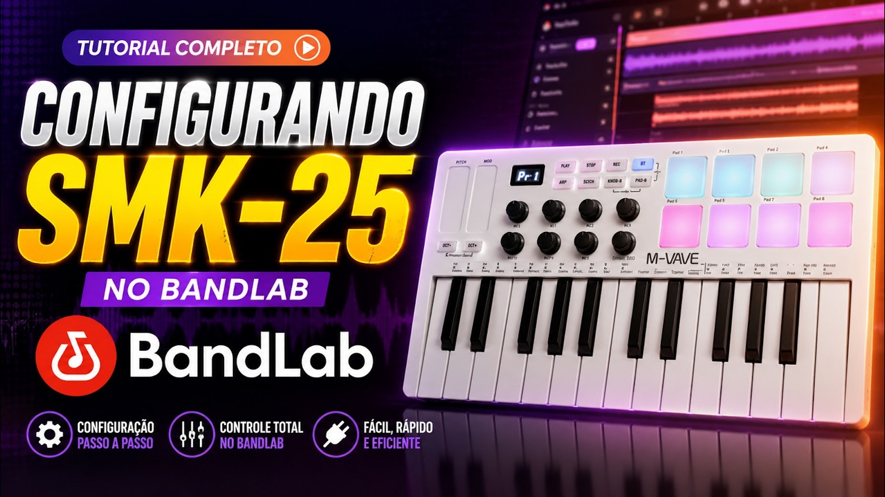 🎹 Como Usar o Controlador MIDI SMK-25 no BandLab pelo Celular! - YouTube