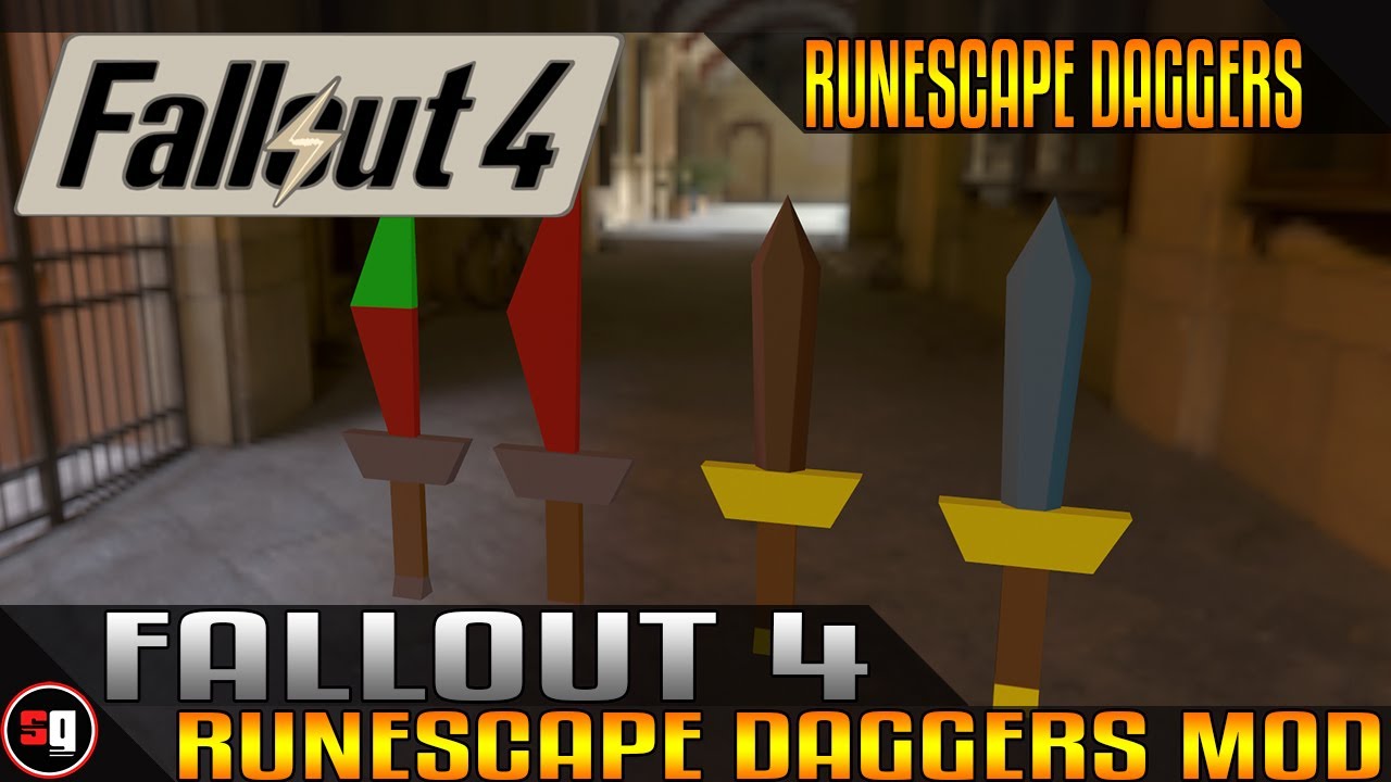 Fallout 4 - Runescape Daggers Mod - YouTube