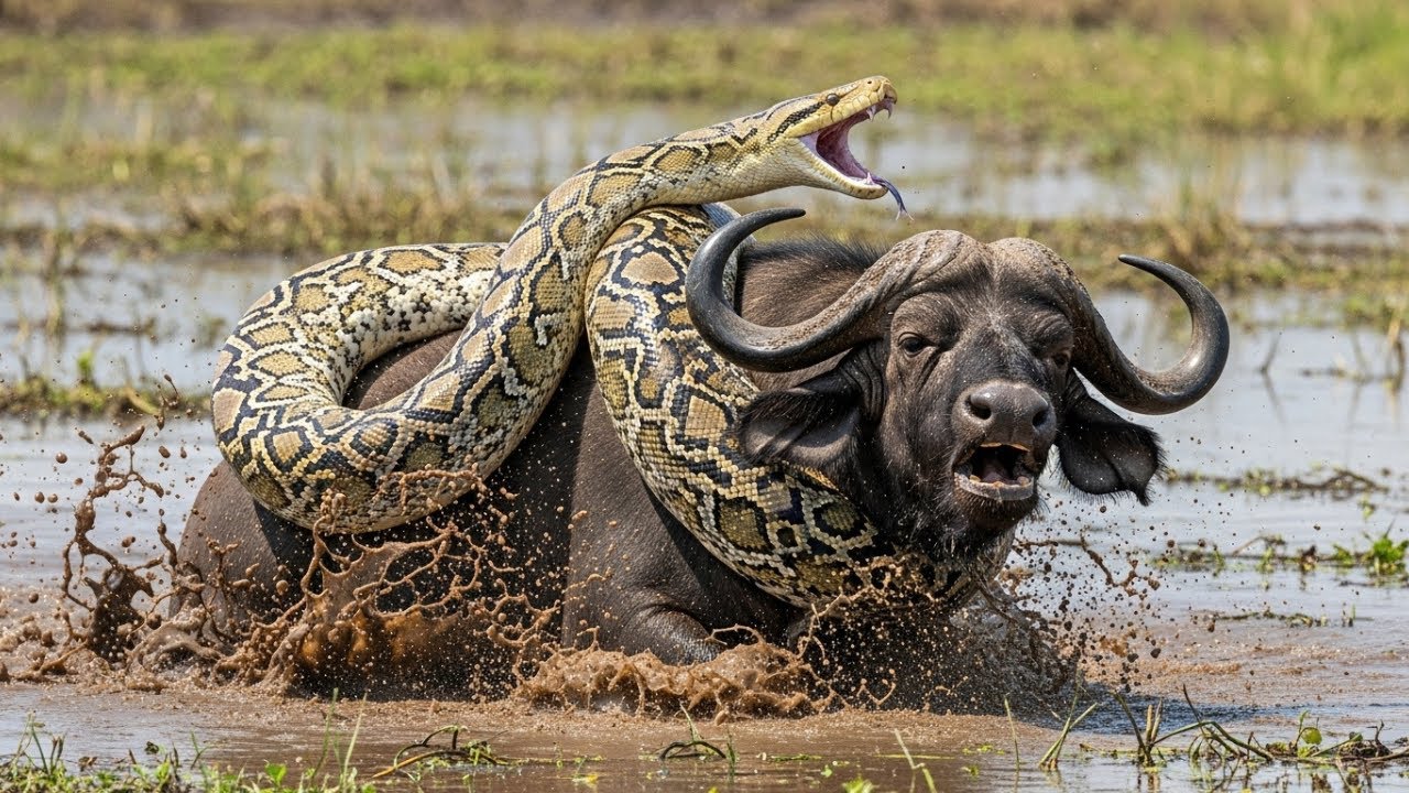 Python and Buffalo Survival Battle – The Most Unexpected Confrontation ...