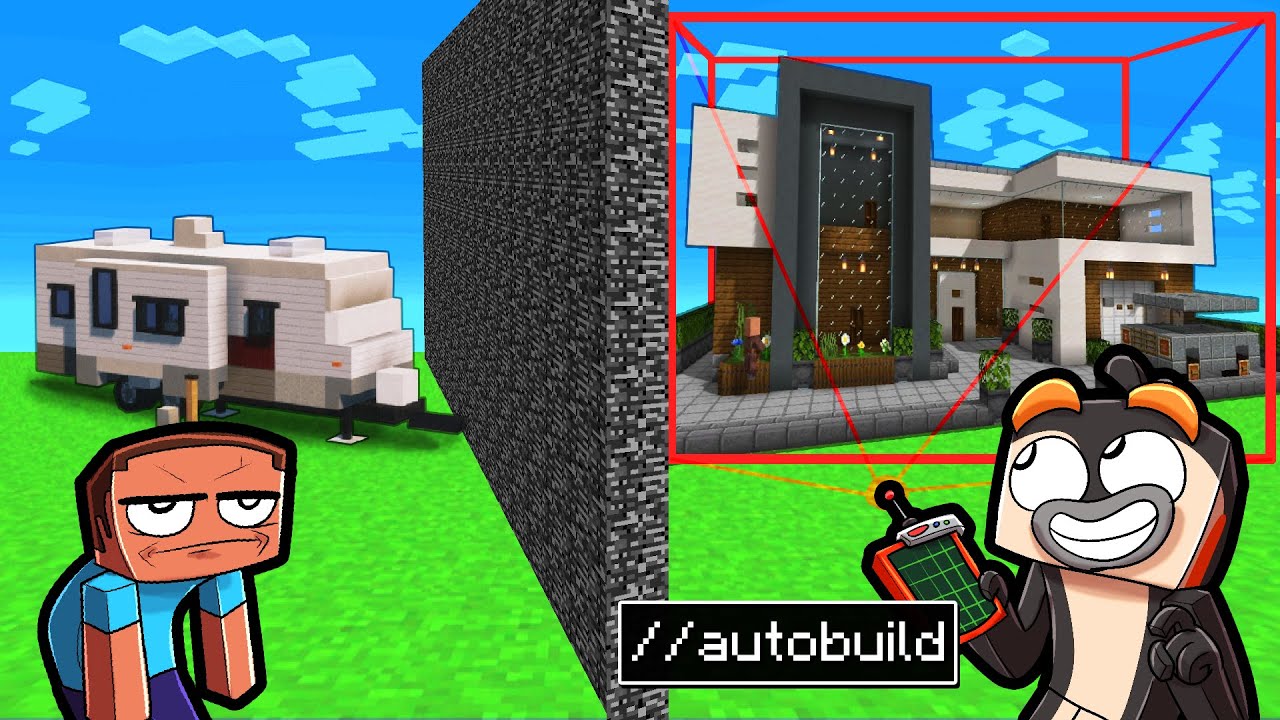 I Secretly Cheat with AUTOBUILD in Building Competition! - YouTube