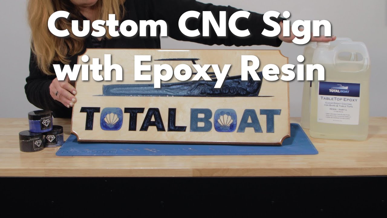 Custom CNC Sign with Epoxy Resin - YouTube