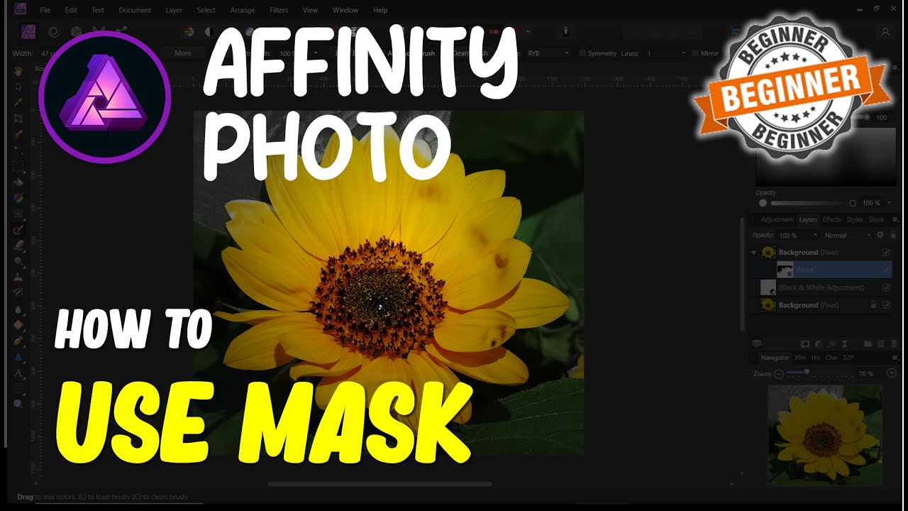 Affinity Photo How To Use Mask - YouTube