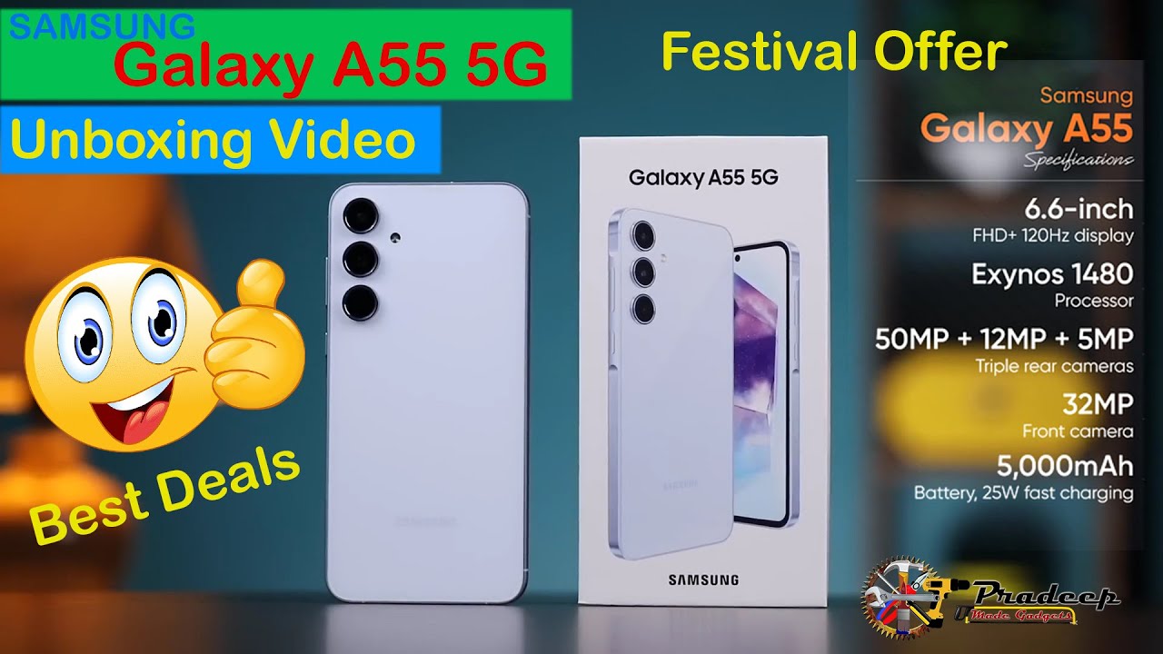 Samsung Galaxy A55 5G Unboxing, Hands-On & First Impressions! Festival ...