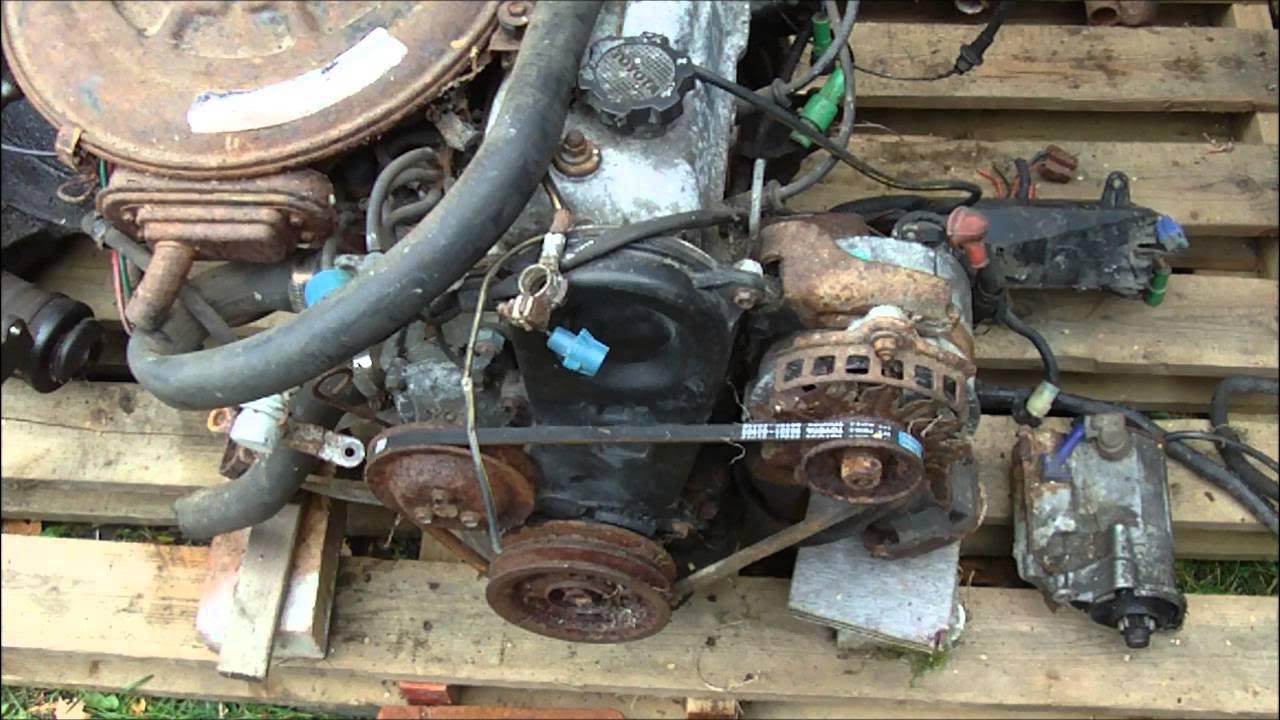 Toyota 3A Engine, start up after sitting for 10 years, prep work - YouTube