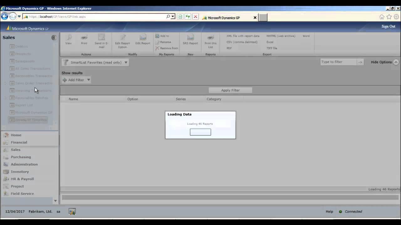 Dynamics GP Web Client Beta - YouTube