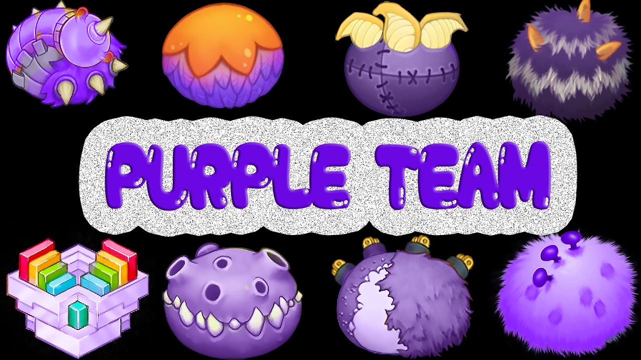 ALL PURPLE TEAM | My Singing Monsters | MonsterBox in Incredibox # ...