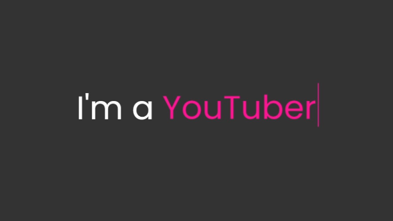 Amazing Text Typing Animation Html And Css Youtube