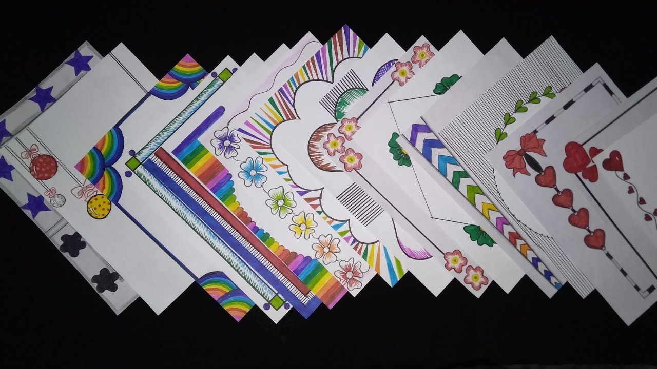 37 Compilation || Border Design On Paper || Border Design For Project ...