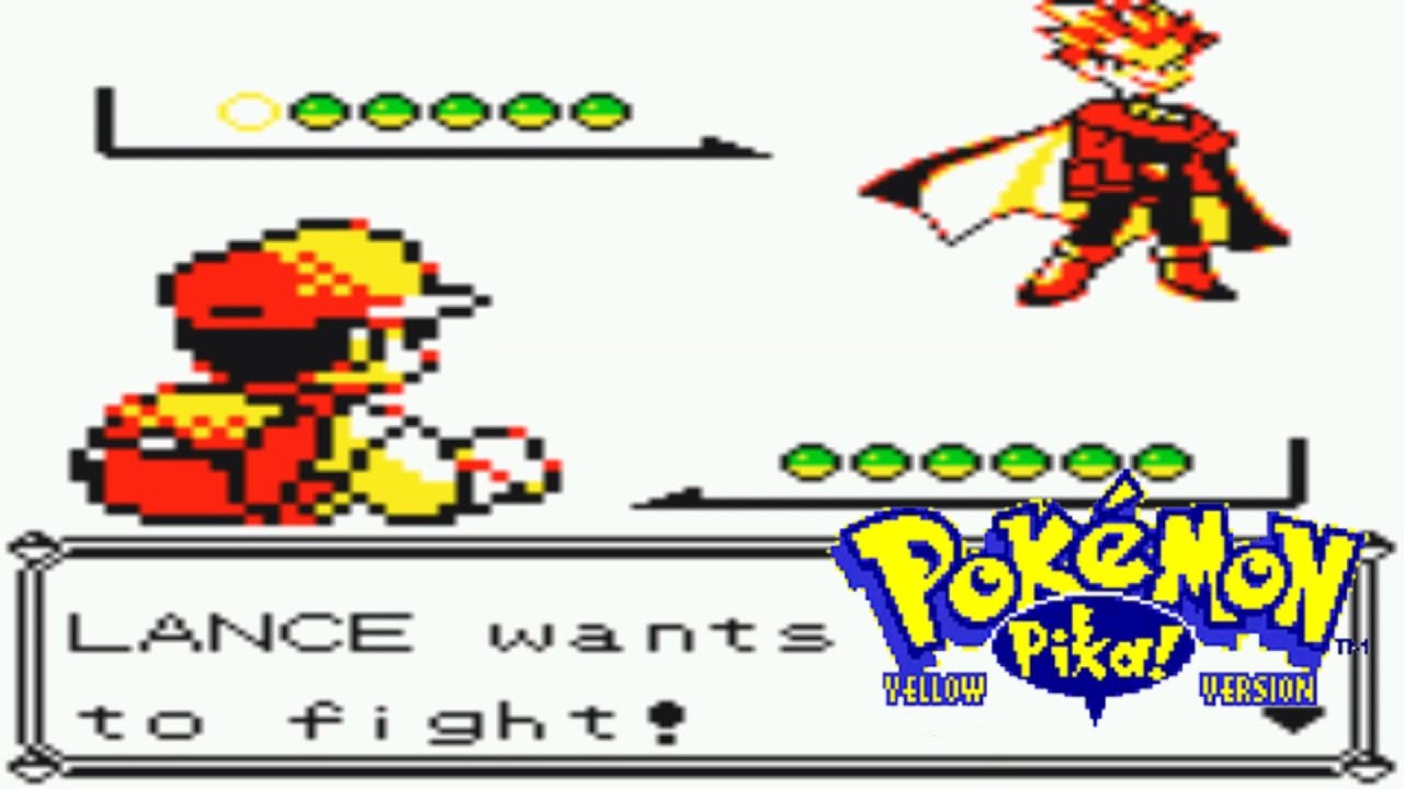Elite 4 Battle versus Lance in Pokemon Yellow! The Dragon Master - YouTube