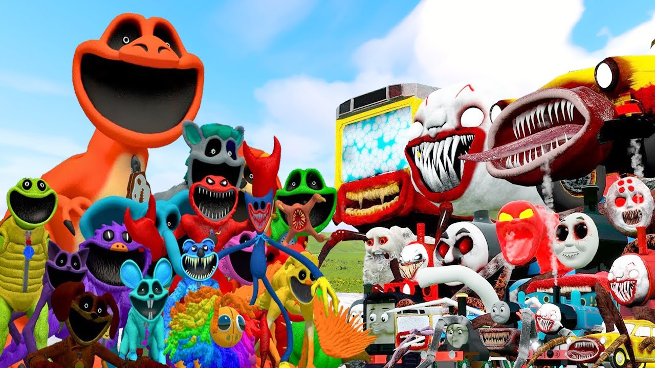 ALL THOMAS MUTANT TRAINS VS SMILING CRITTERS In Garry's Mod - YouTube