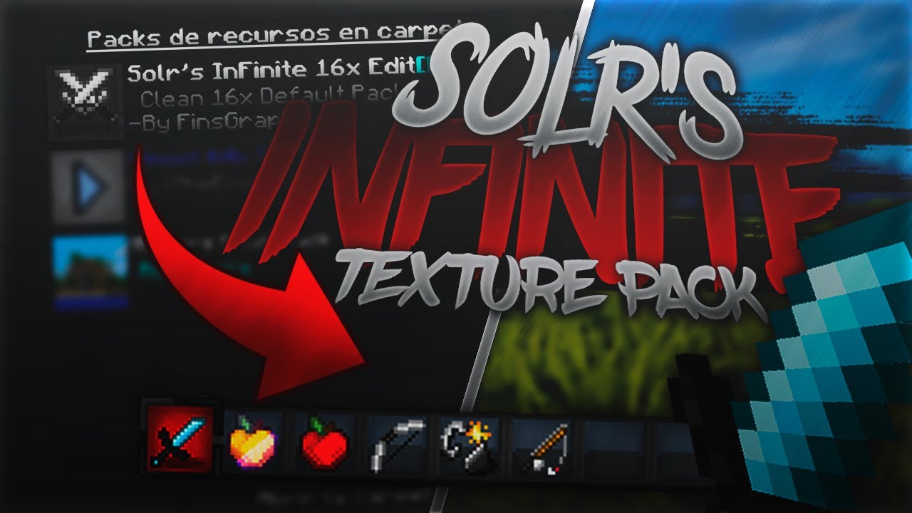 MINECRAFT TEXTURE PACK PVP 1.8 | "SOLR'S INFINITE" - YouTube