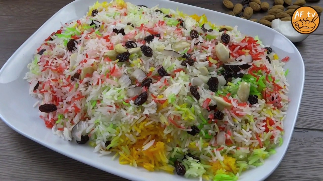 Quick and Easy Mutanjan Sweet Multicoloured Rice || Meeta Chawal Banane ...