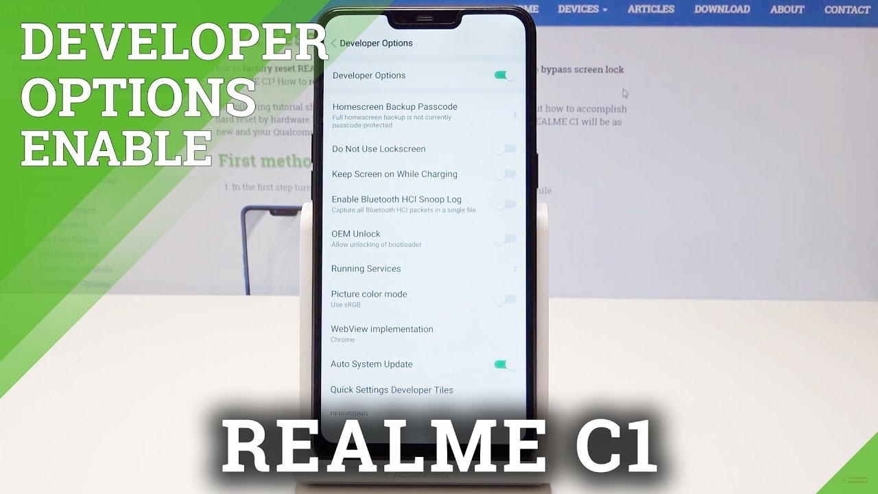 How to Allow Developer Options in REALME C1 - Developer Options ...