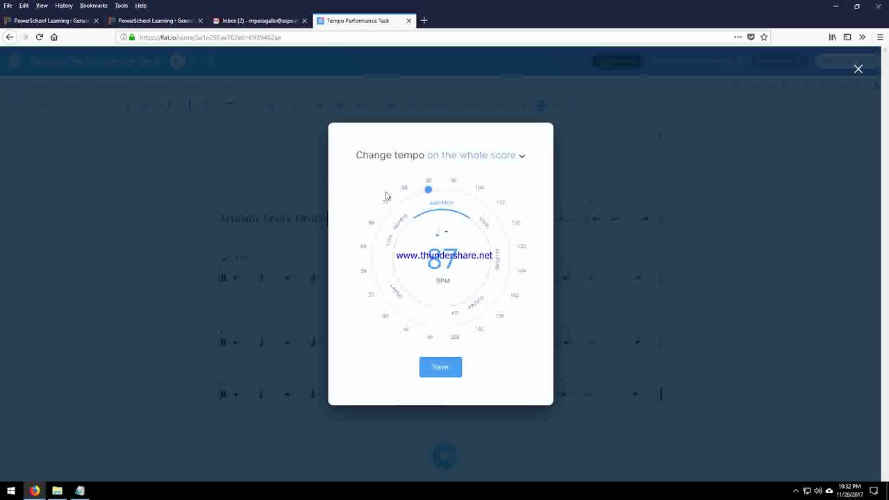 Tempo Performance Task: Creating a score in flat.io with tempo markings ...