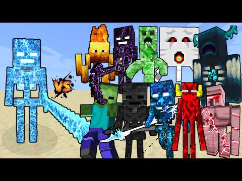 STAR POWER SKELETON TITAN vs All Titian Mobs - Minecraft Titans Mob Battle