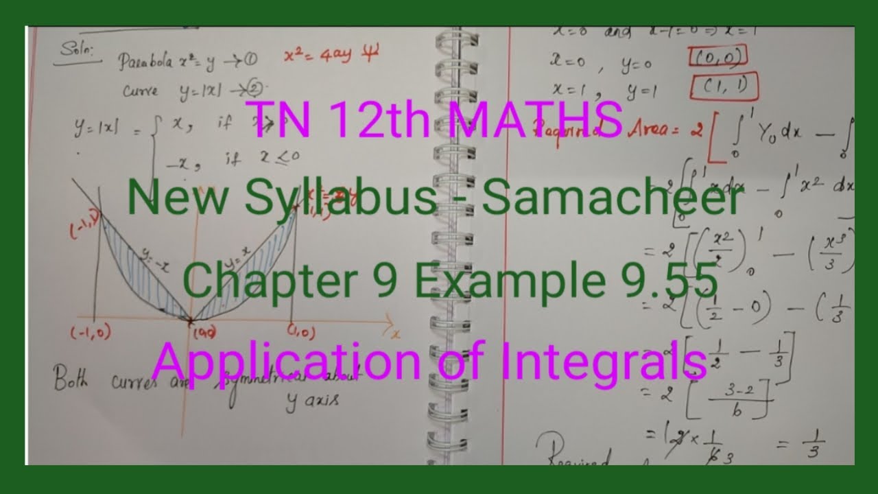 TN New Syllabus | Class 12 Maths | Chapter 9 | Example 9.55 ...