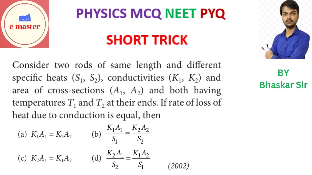 Consider two rods of same length and different specific heats (S1, S2 ...