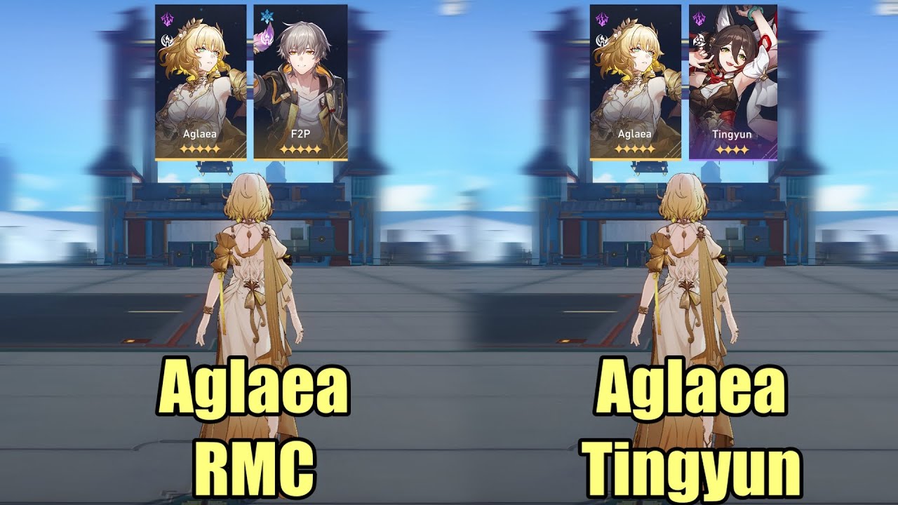 How Much Does Tingyun Vs RMC Buff Aglaea ? || HSR - YouTube