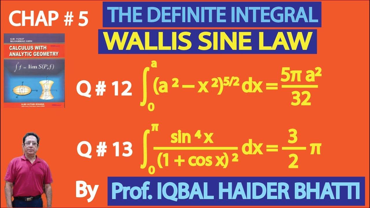 Ch#5|The Definite Integral| Exercise 5.4 Q12 & 13 |Calculus & Analytic Geometry by SM Yusuf Lec ...