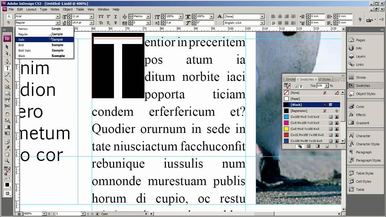 Intro to InDesign CS3 (3/3): Images, graphical elements, colour, and ...