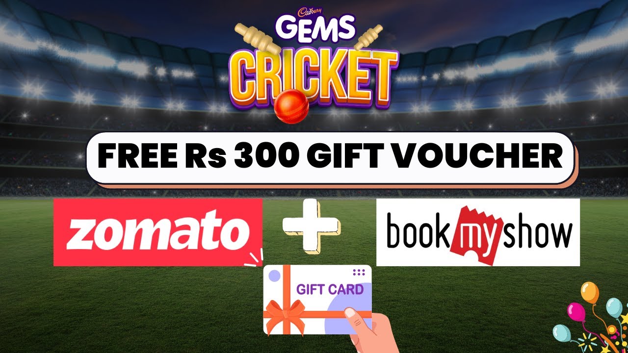Free Rs 300 Zomato Voucher | Free BookmyShow Gift Voucher | Cadbury ...