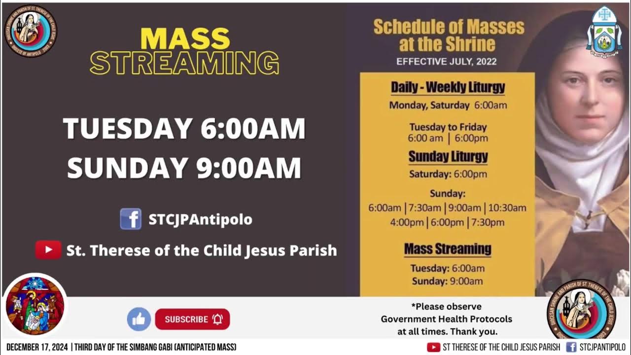 REPLAY | December 17, 2024 | Third Day of the Simbang Gabi (Anticipated Mass) - YouTube