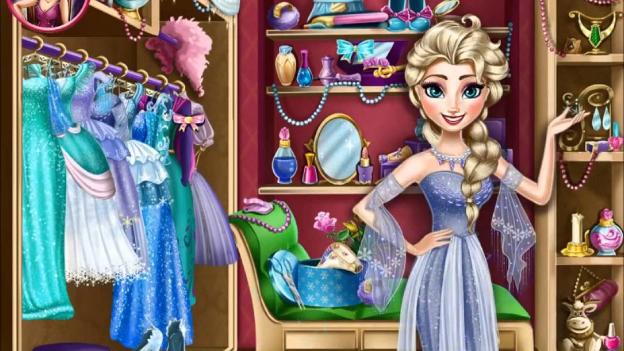 Frozen Princess Elsa Games Elsa's Closet Disney Frozen Games - YouTube