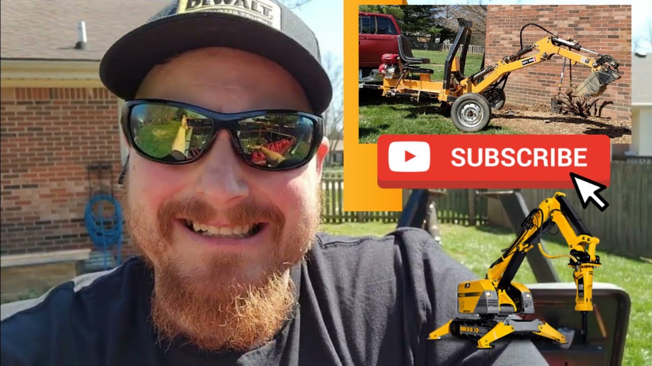 Removing 40 year Olds ish shubs with a truck and Betstco towable ...