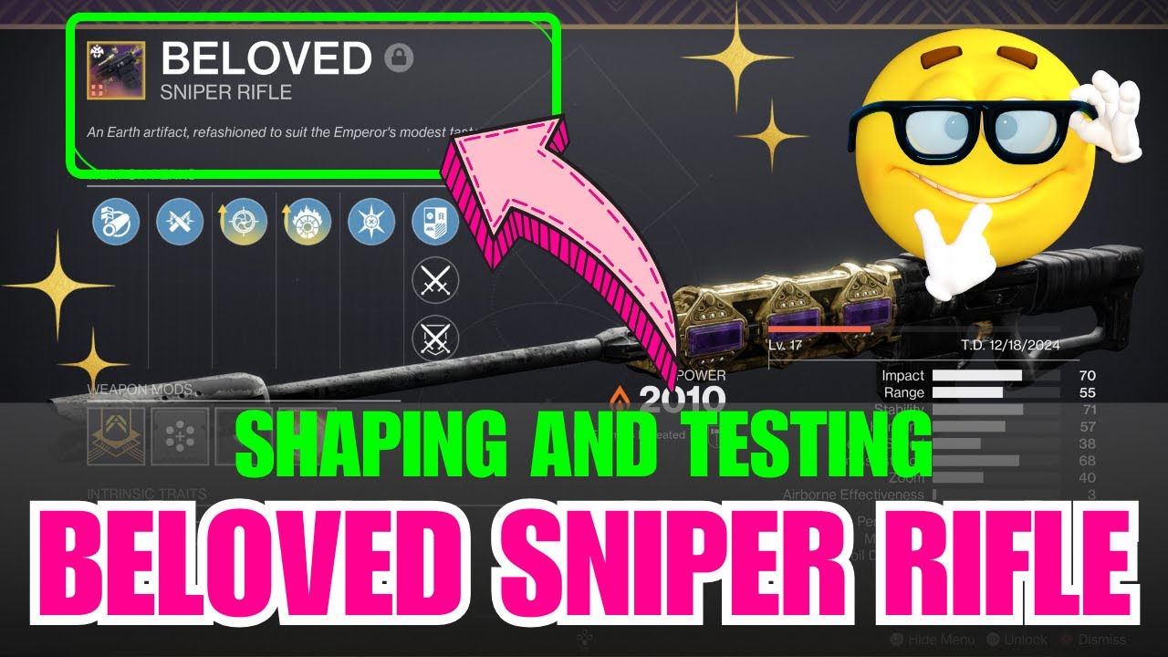 Shaping guide to BELOVED sniper rifle - Crafting tips to BELOVED sniper ...