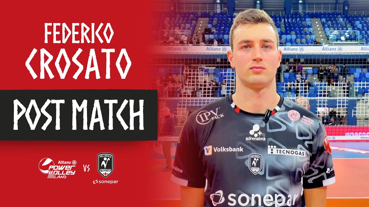 Le parole di Federico Crosato dopo il match di ritorno con Milano - YouTube