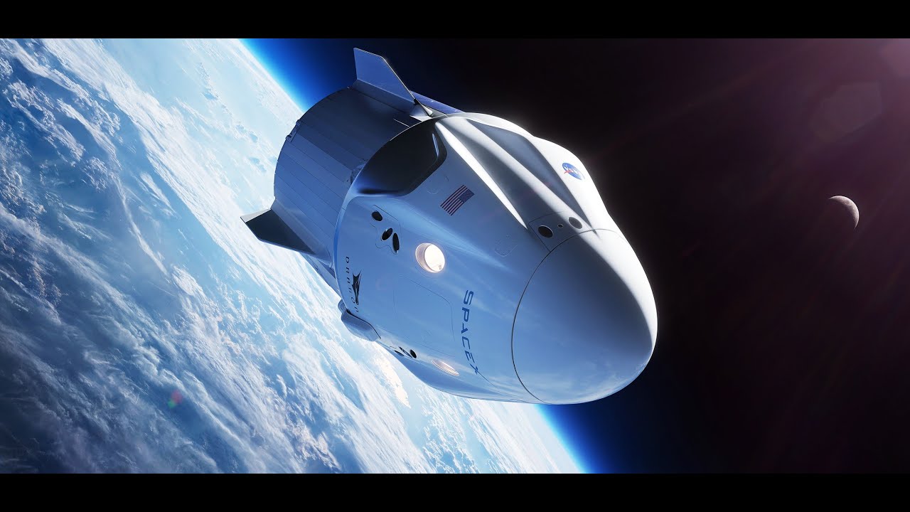 Docking Of Spacexs Dragon Capsule With International Space Station