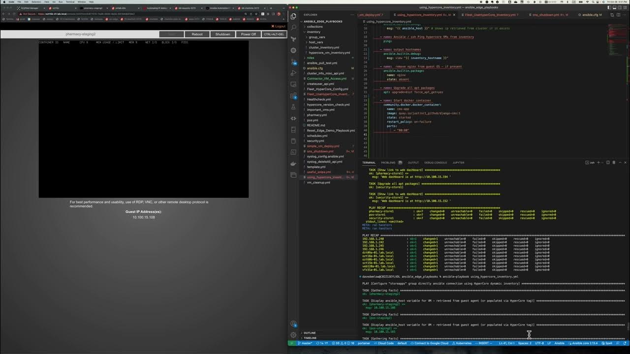 Docker Container deployment : update across fleet using HyperCore ansible dynamic inventory ...
