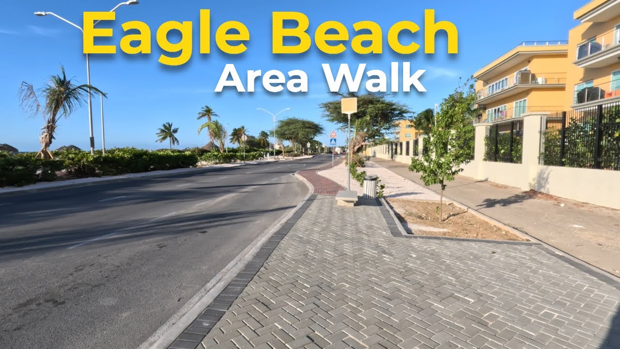 ARUBA Eagle Beach street side walk - YouTube